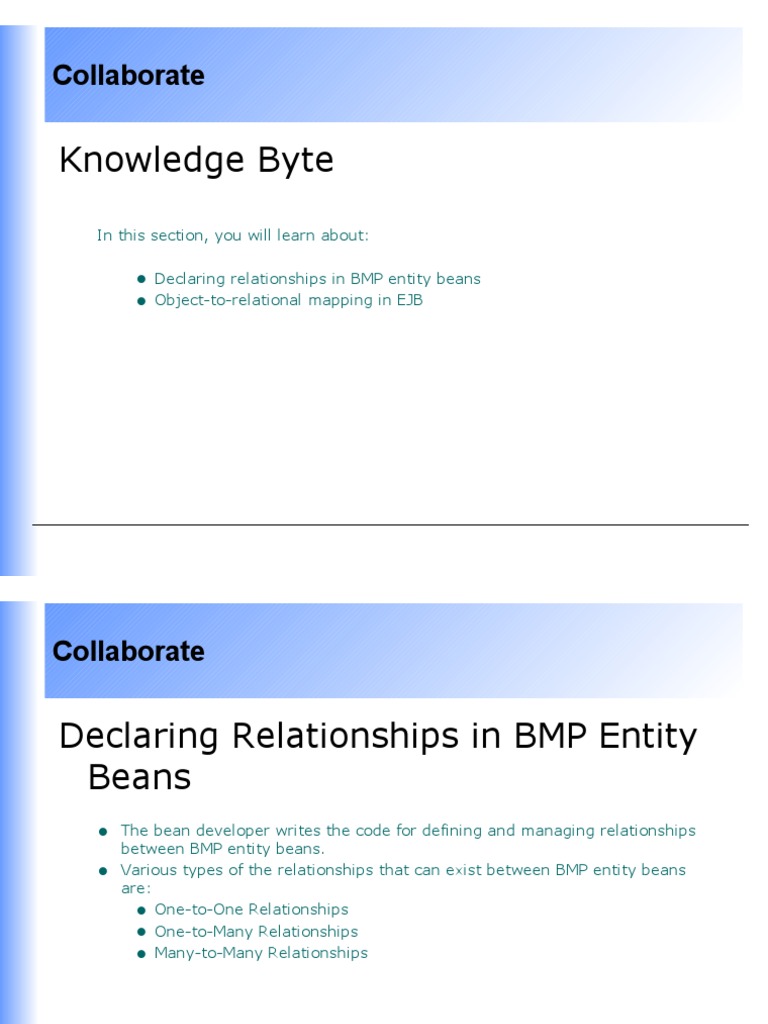 Knowledge Byte: Collaborate | PDF | Enterprise Java Beans | Information ...