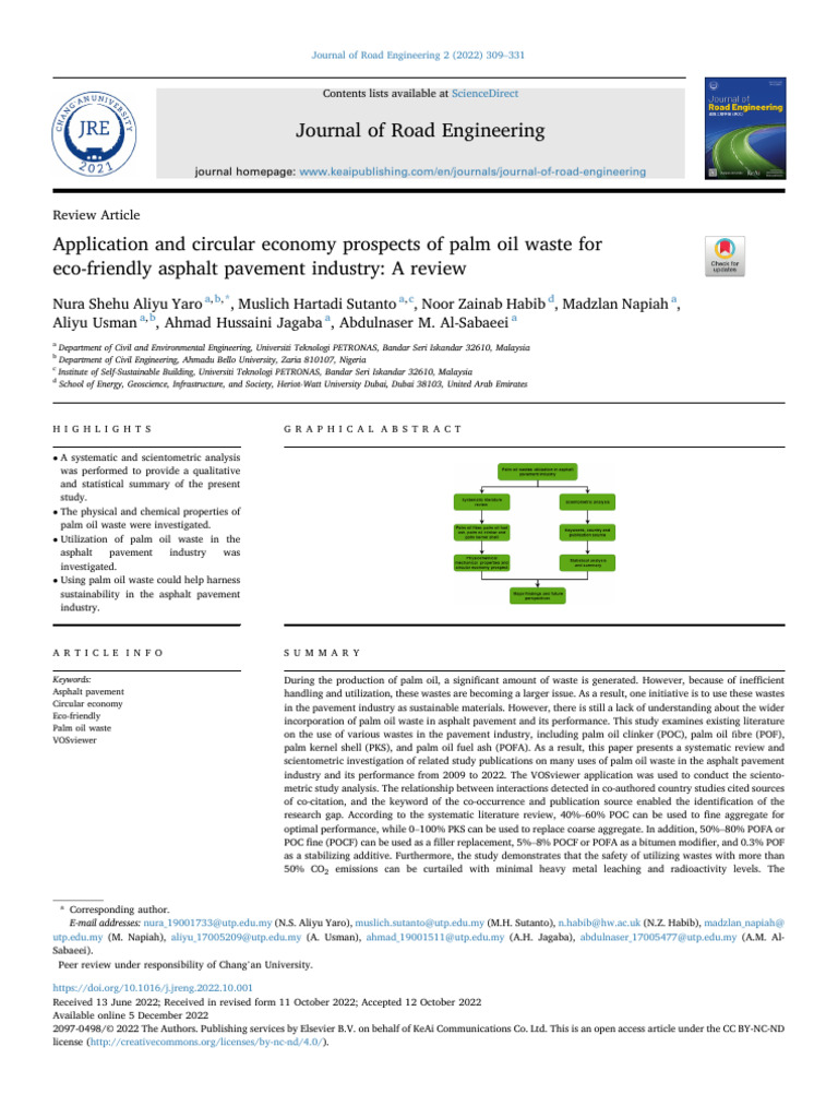 Application and Circular Economy Prospects of Palm Oil Waste For ...
