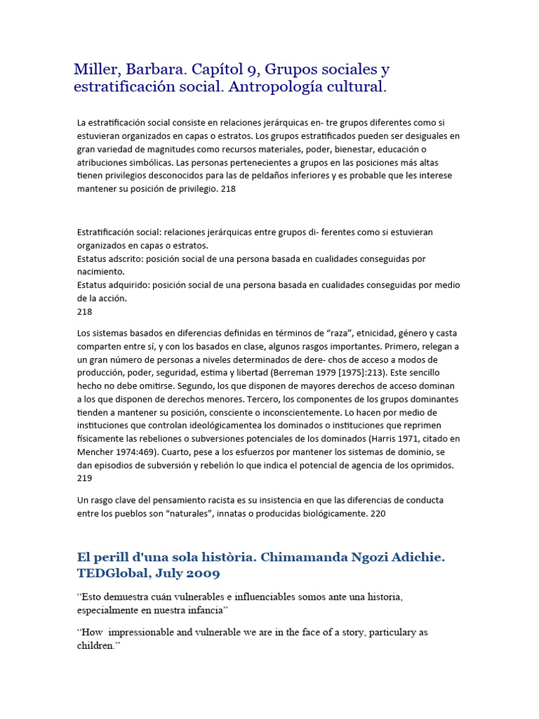 Apunts PAC2 | PDF | Estratificación social | Estatus social