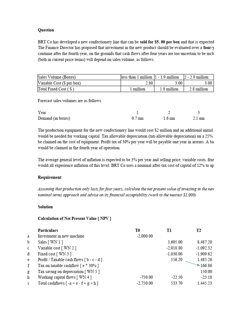4.1 AFM Investment Appraisal NPV 201223 | PDF | Net Present Value | Depreciation