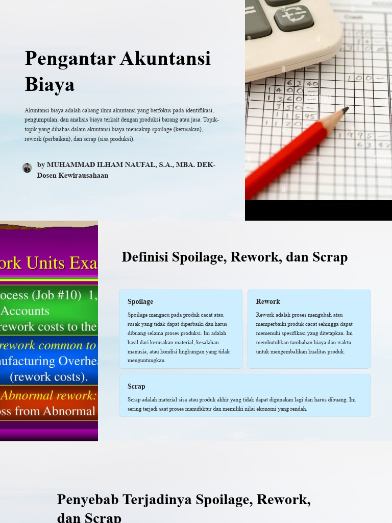 Spoilage, Scrap, Rework | PDF | Teknologi & Rekayasa