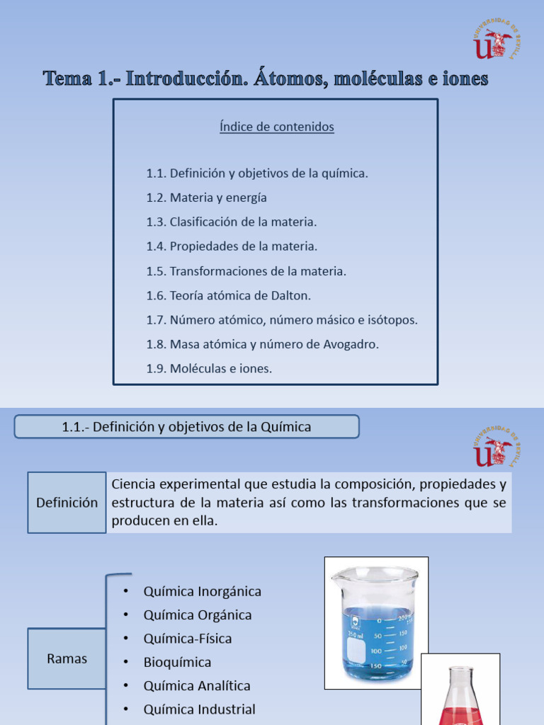 Tema 1 QG | PDF | Mole (Unidad) | Química