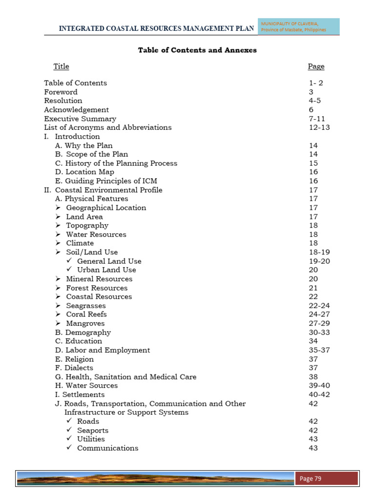 ICRM PLAN | PDF | Rain | Coast