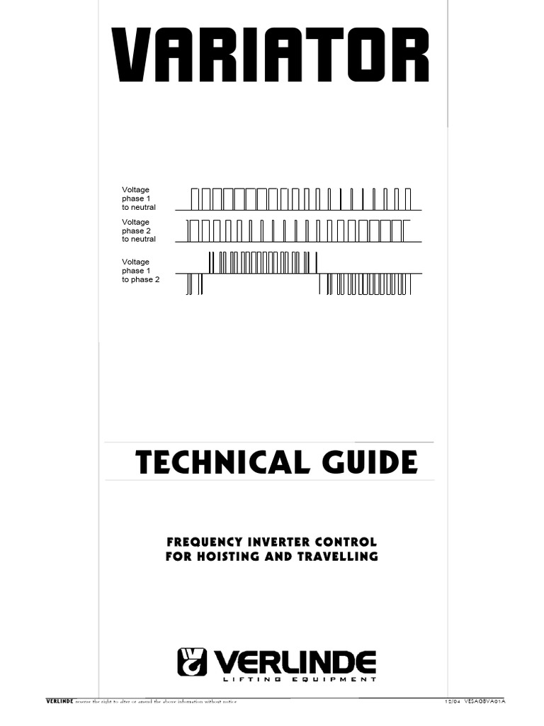 Variator Family Technical Guide | PDF | Electric Motor | Power Supply