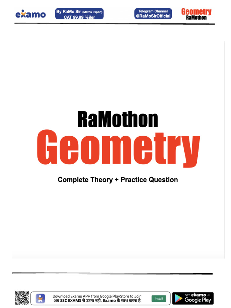 Geometry (RaMOthon) Complete Revision | PDF | Triangle | Elementary Geometry