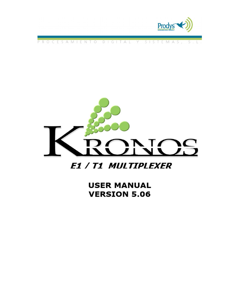 Prodys - KRONOS User Manual V506 EN | PDF | Computer Science | Data ...