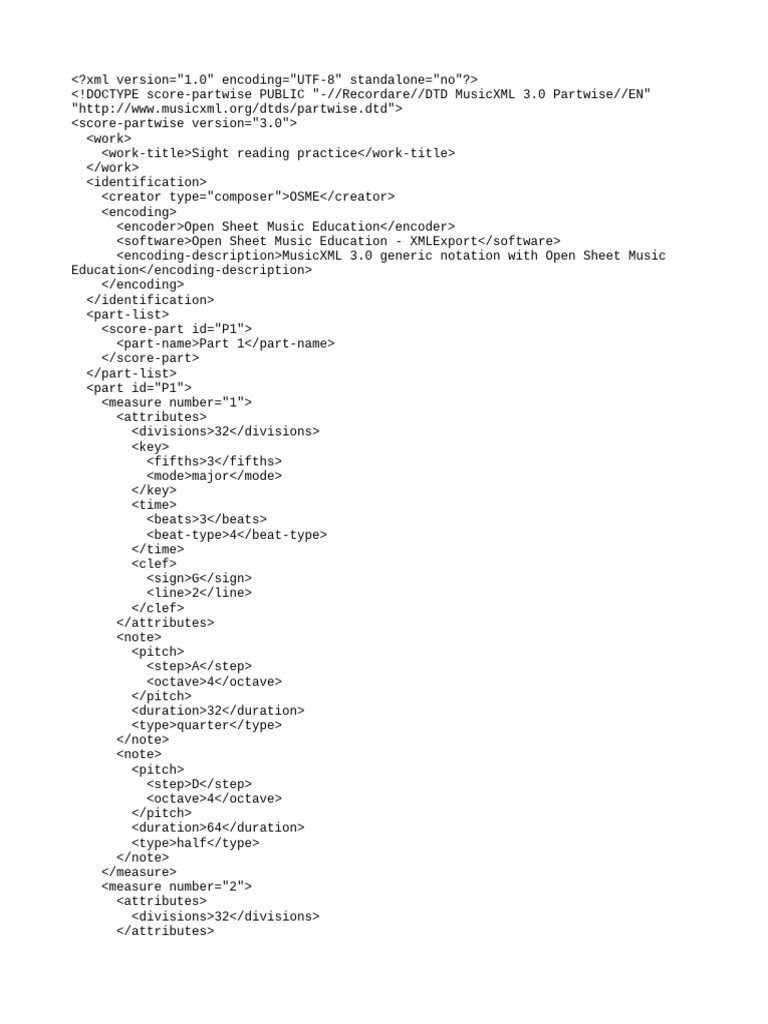 OSME - Sight Reading Practice - Musicxml | PDF | Musicology | Musical Compositions