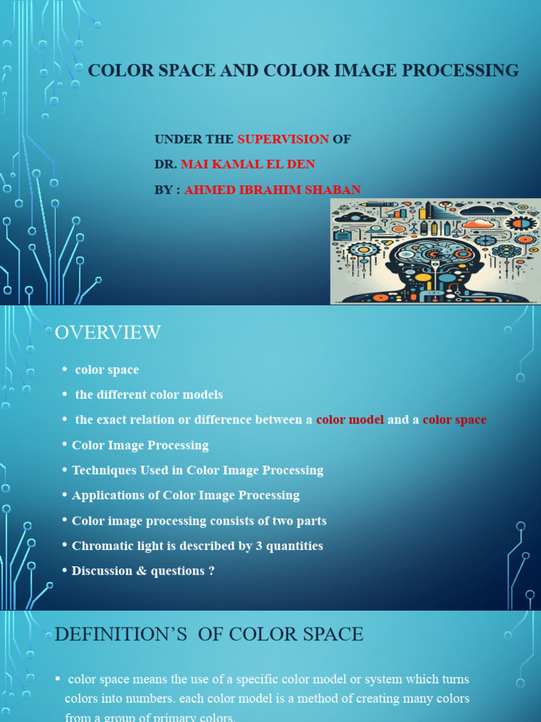 Color Space and Color Image Processing | PDF | Rgb Color Model | Color