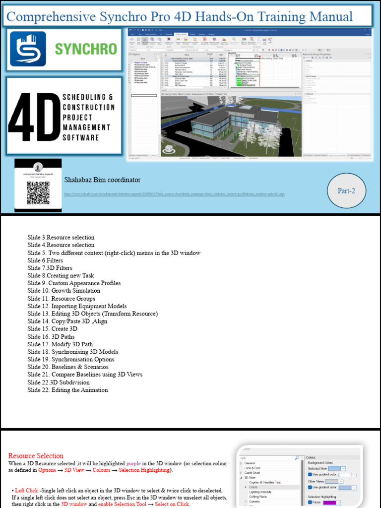 Synchro Pro 4D Training Guide | PDF | 3 D Computer Graphics | Menu (Computing)