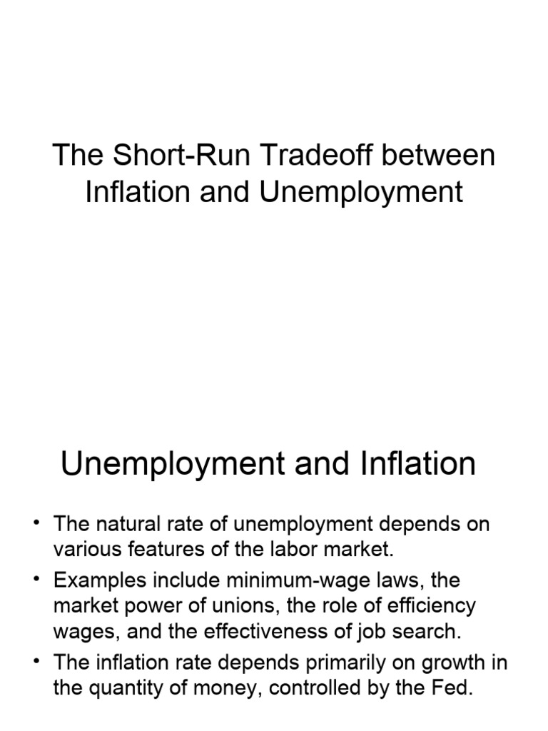 The Short-Run Tradeoff between Inflation and Unemployment | PDF ...
