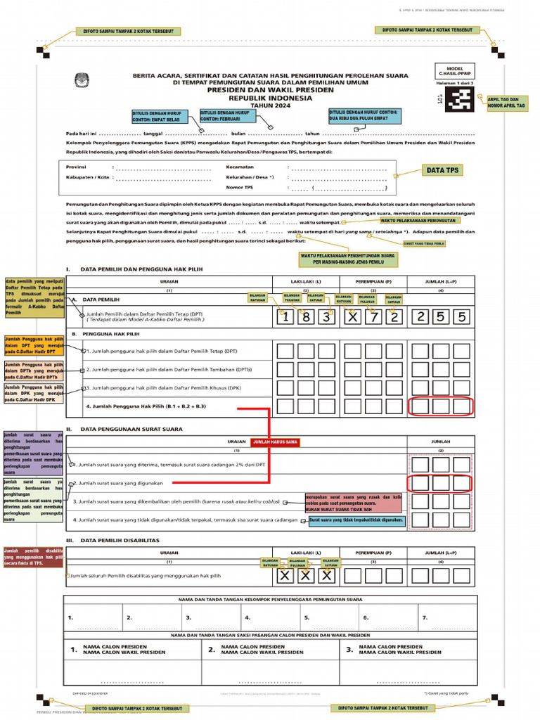 Cara Pengisian Model C-Hasil | PDF