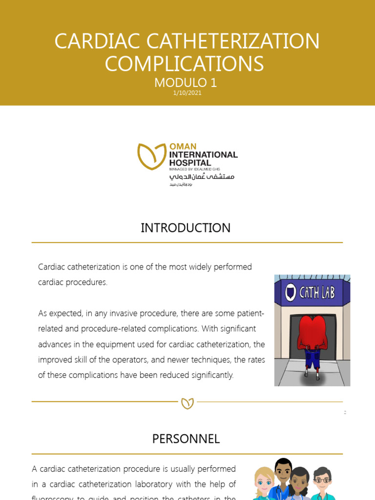 Cardiac Catheterization Complications Modulo 1 | Download Free PDF ...