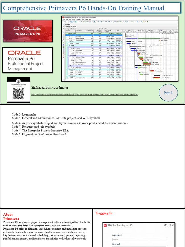 Comprehensive Primavera P6 Hands-On Training Manual | PDF | Hierarchy ...