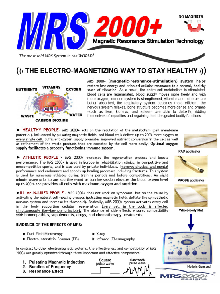 MRS 2000+: Magnetic Health System | PDF | Blood | Heart Rate