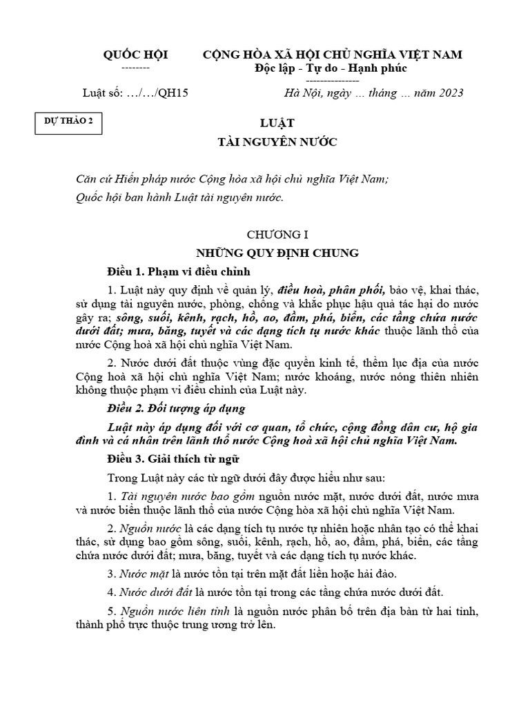 Du Thao Luat TNN Sua Doi | PDF