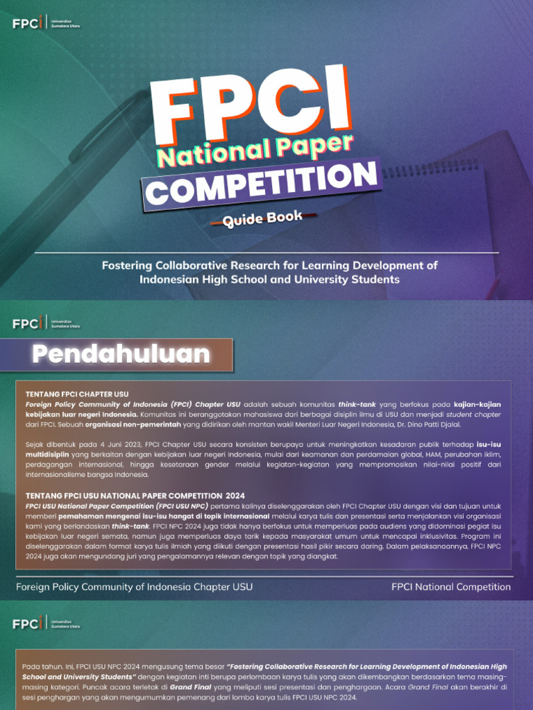 Guide Book FPCI USU NPC 2024 | PDF | Seni