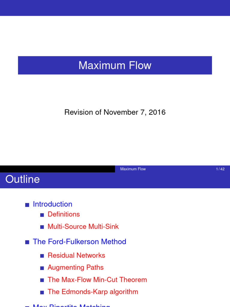 Max_Flow_Slides | PDF | Visual Cortex | Discrete Mathematics