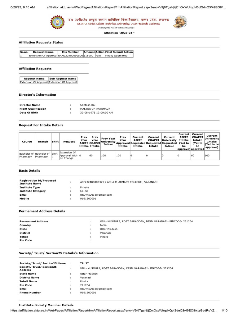 APC Final Report AKTU 2023-24 | PDF