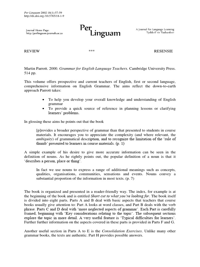Martin Parrott 2000 Grammar For English | PDF | English Language ...