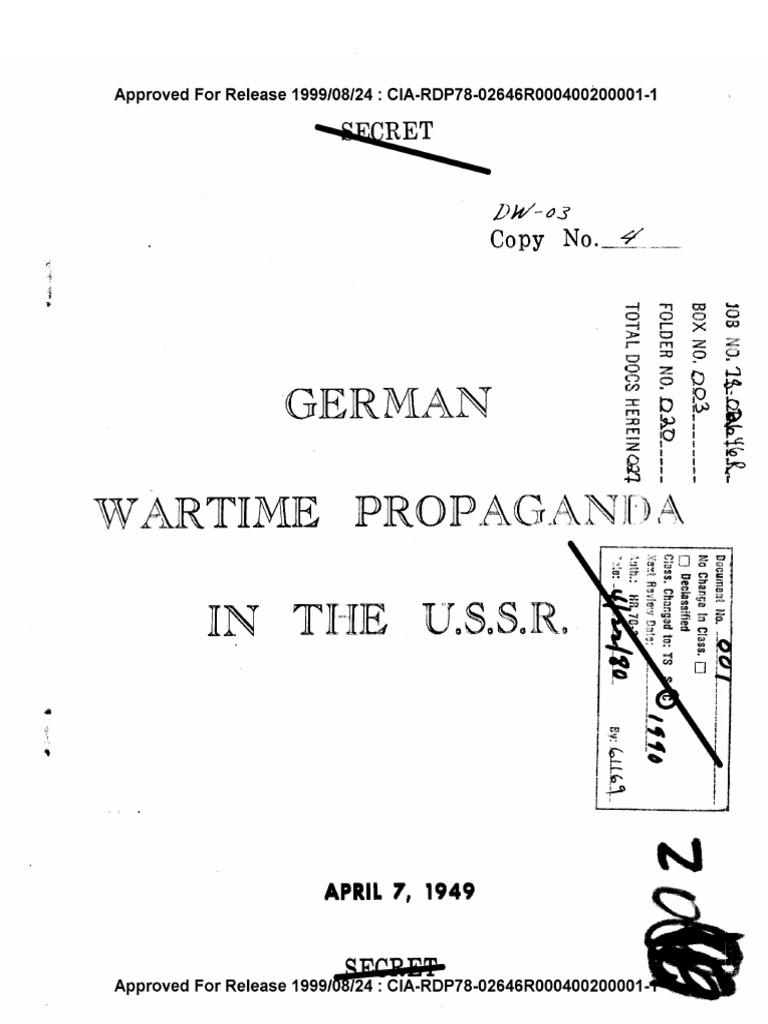 German Propaganda in The Occupied Eastern Territories | PDF