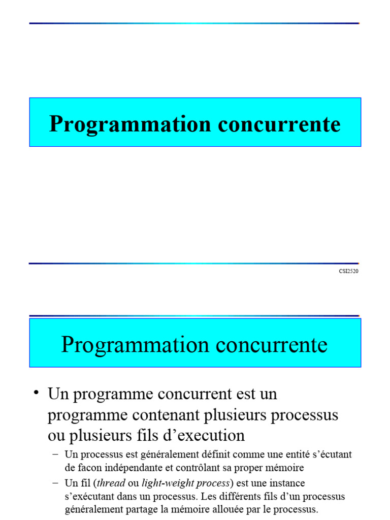 Concurrent Go | PDF | Thread (informatique) | Programmation informatique