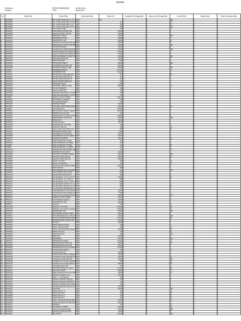 Stok Obat | PDF