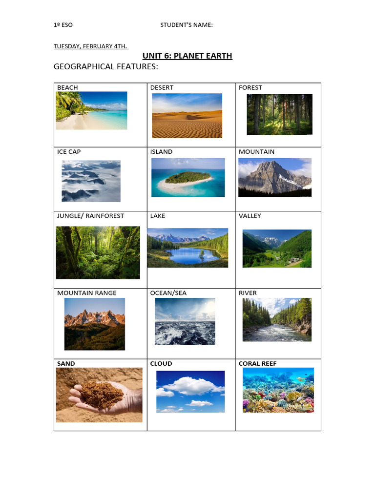 UNIT 6. The Planet Earth. 1ESO. | PDF | Natural Environment | Earth ...