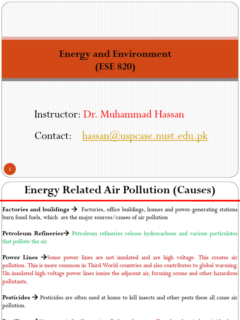 3. Air Pollution and their causes | PDF | Particulates | Air Pollution
