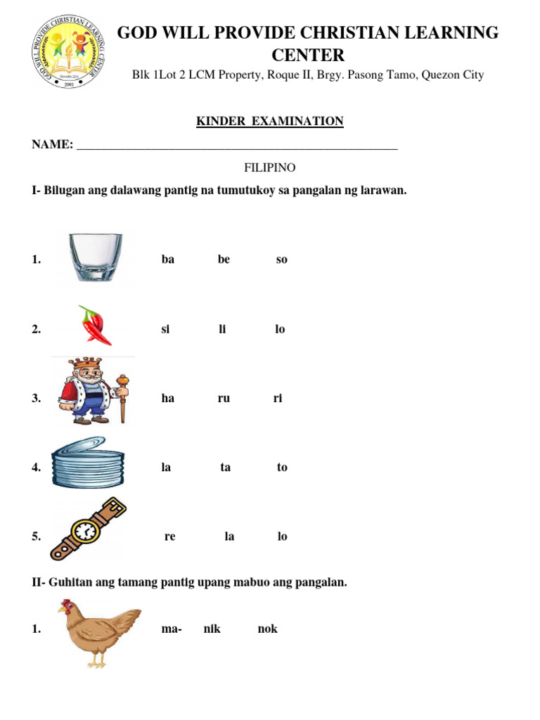 3RD Kinder-Filipino | PDF