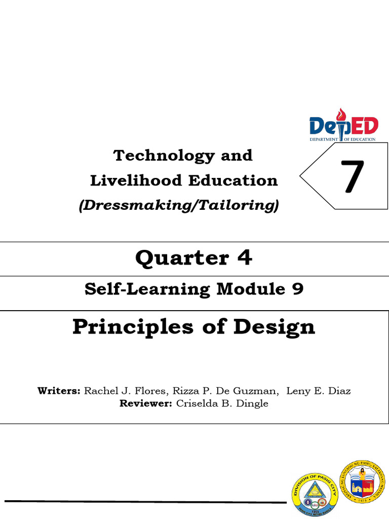 Tle Dressmaking 7 q4 m9 1 | PDF | Symmetry