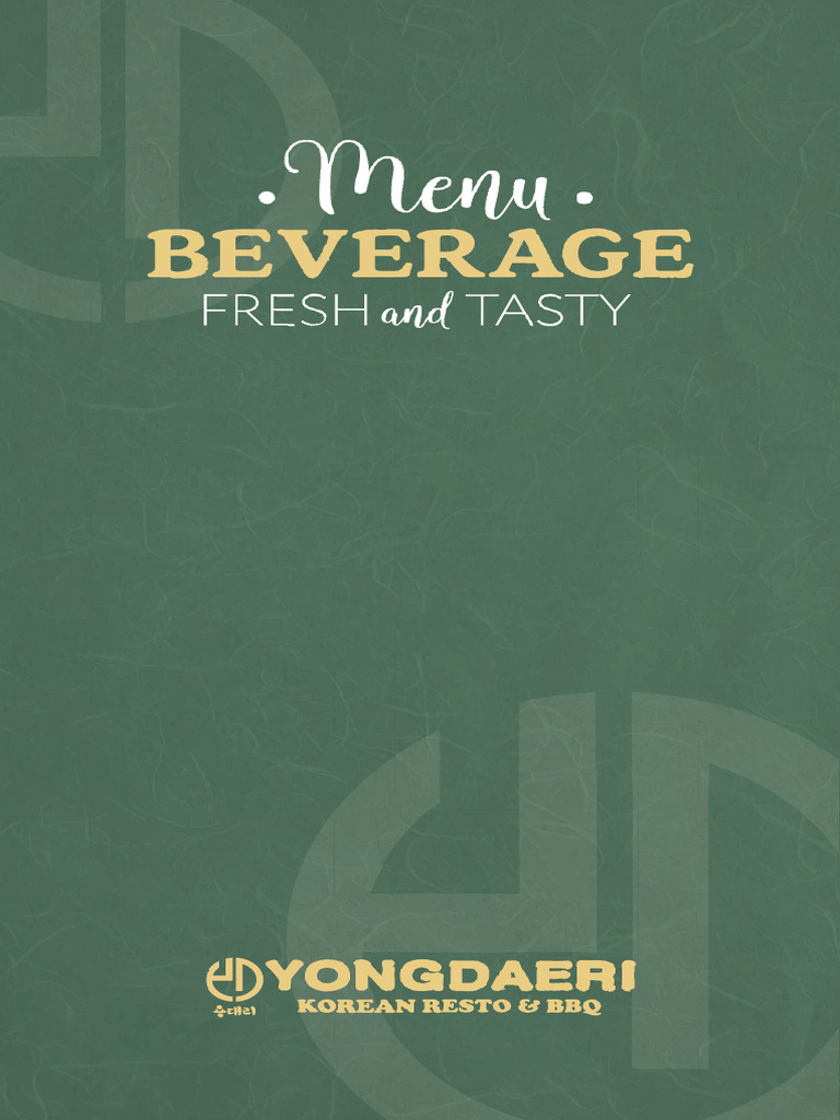 Yongdaeri Beverage Menu | PDF