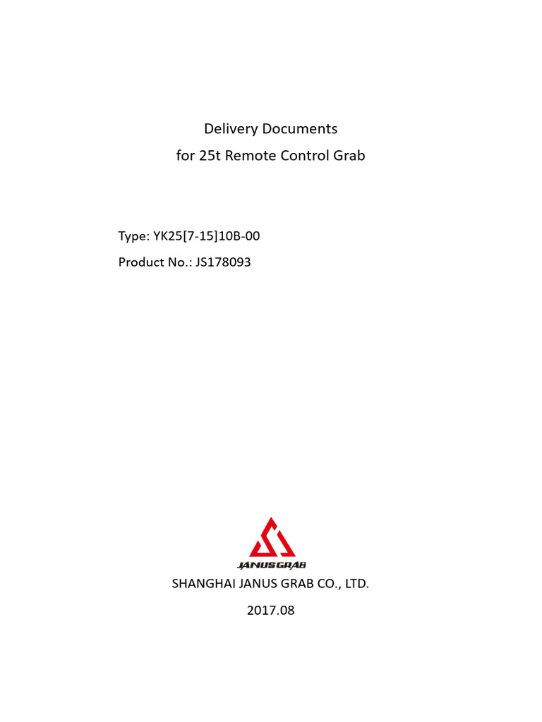Grab Janus JS178093W | PDF | Crane (Machine) | Manufactured Goods