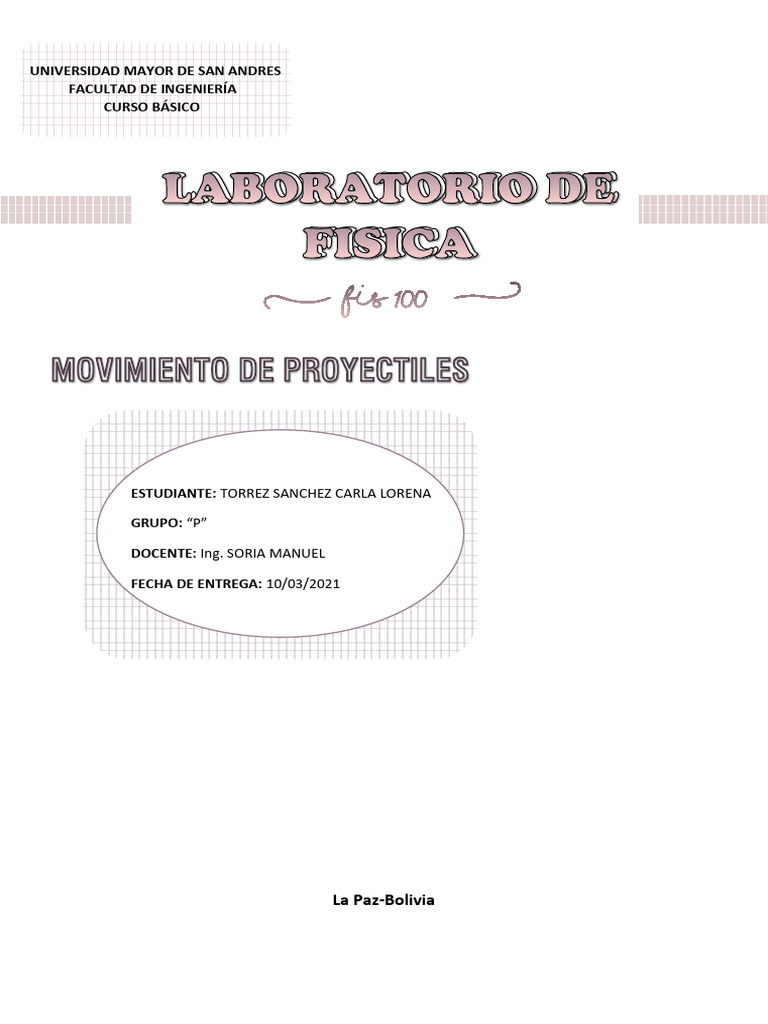 Movimiento de Proyectiles | PDF | Matemáticas Aplicadas