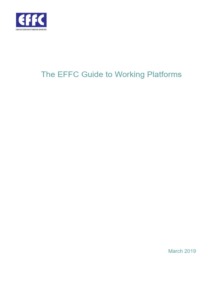 The EFFC Guide To Working Platforms | PDF | Occupational Safety And ...