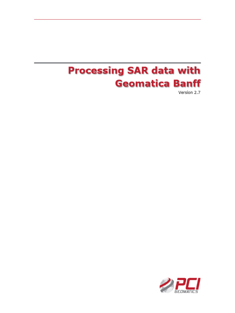 SAR Processing Training | PDF