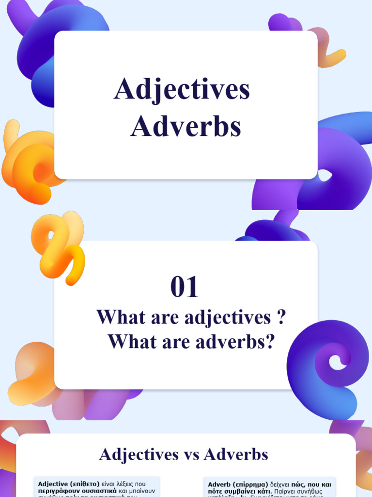 Adjectives Vs Adverbs | PDF