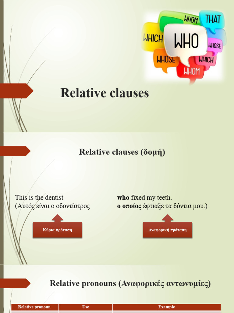 Relative Clauses | PDF | Grammar | Linguistics