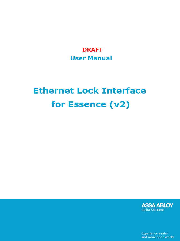 DRAFT - Jan 13 - Ethernet Lock Interface For Essence (v2) | PDF | Ip ...