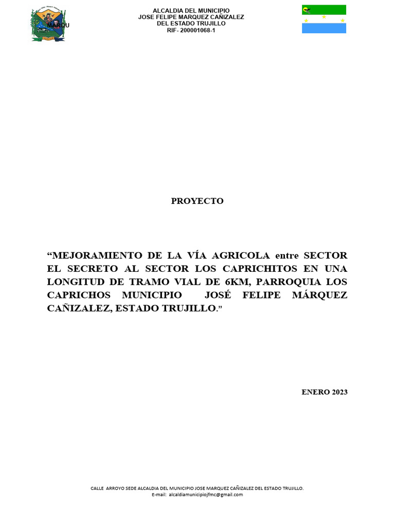 Mejoramiento Vial Agrícola Trujillo | PDF | Presupuesto | Venezuela