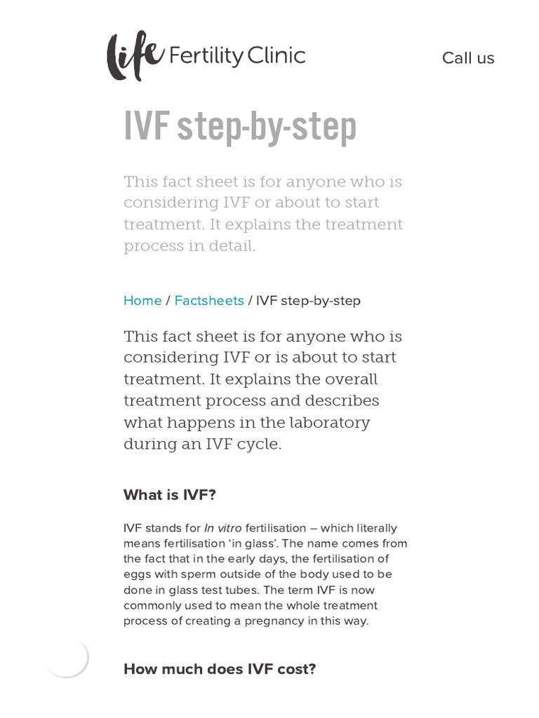 IVF Procedure: Step-by-Step Guide | PDF | In Vitro Fertilisation ...