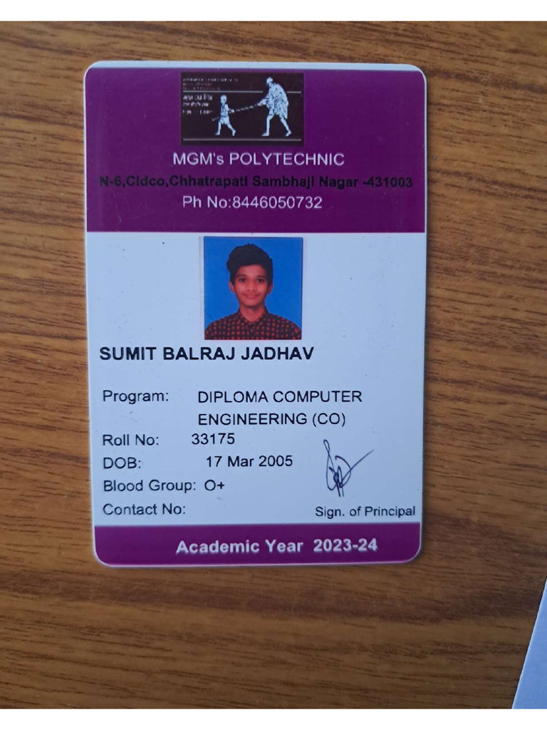 College Id Card | PDF