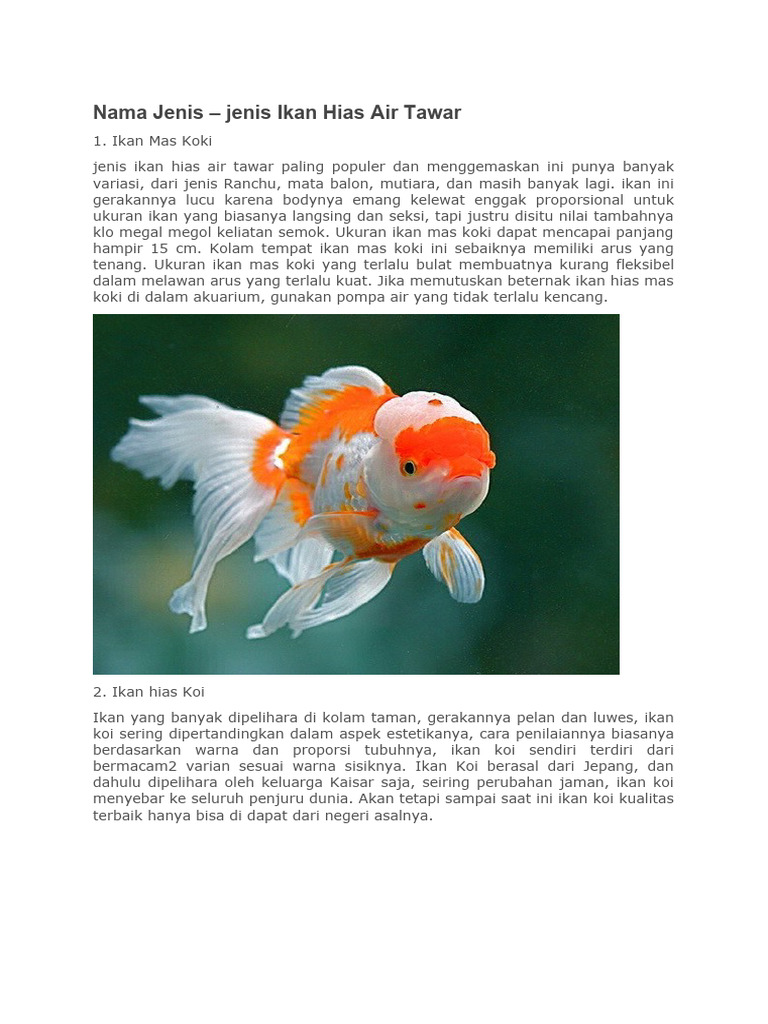 Leaflet Ikan Hias | PDF