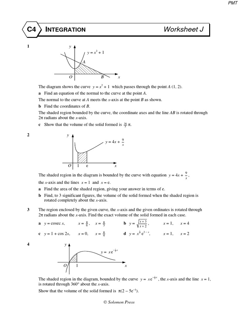C4 Integration J - Questions | PDF | Cartesian Coordinate System ...