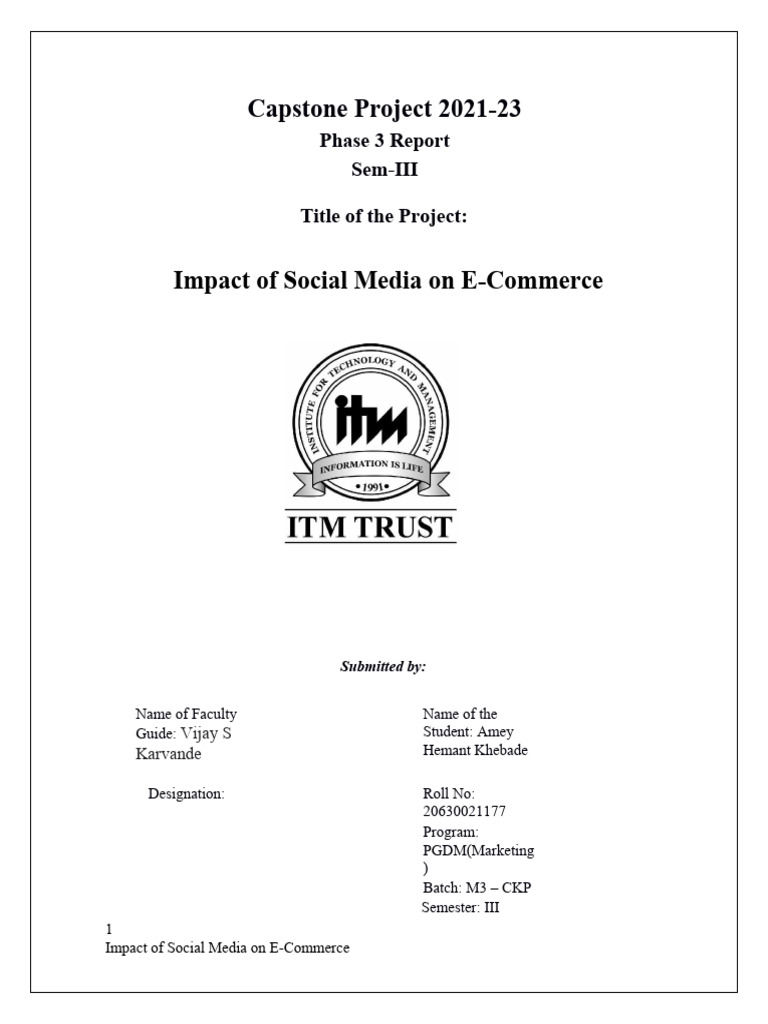 CAPSTONE PROJECT Final | PDF | Popular Culture & Media Studies | Social Media