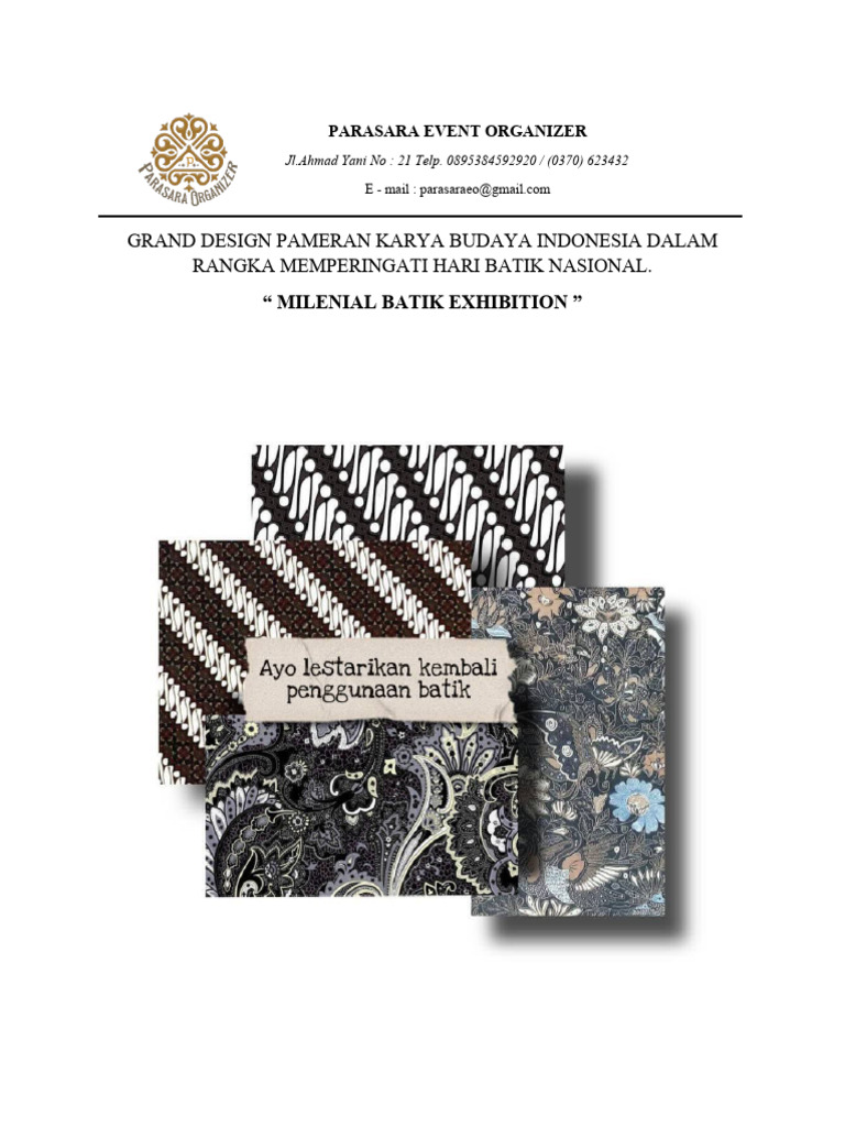 Grand Design Pameran Karya Budaya Indonesia Dalam Rangka Memperingati ...