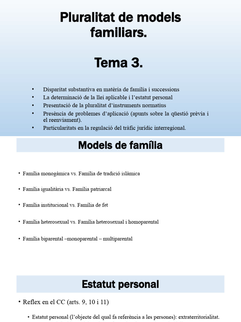 Tema 3. Models de Famã Lia | PDF