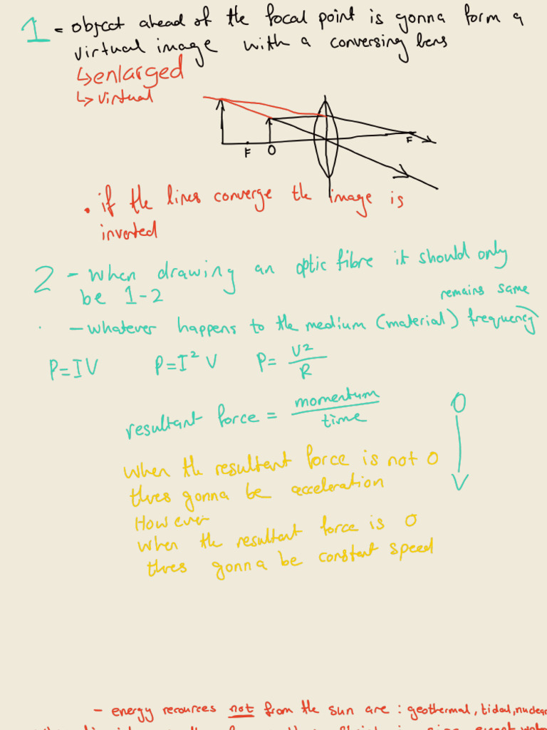 Igcse Physics Stuff That May Come Up | PDF