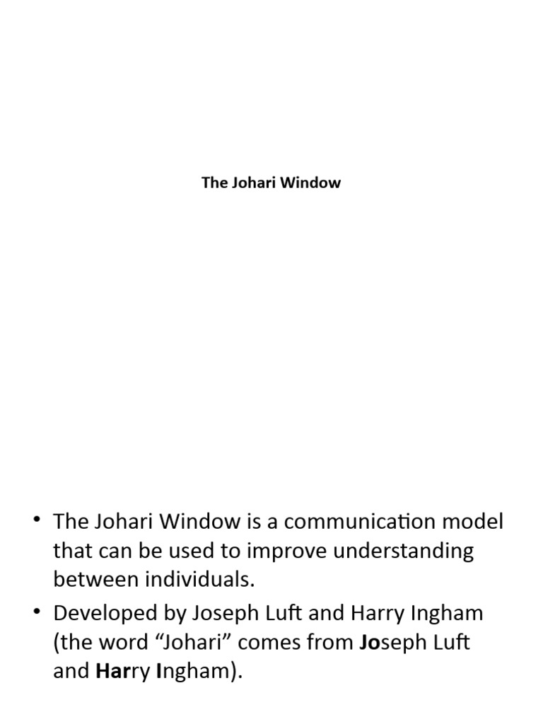 Johari Window | PDF