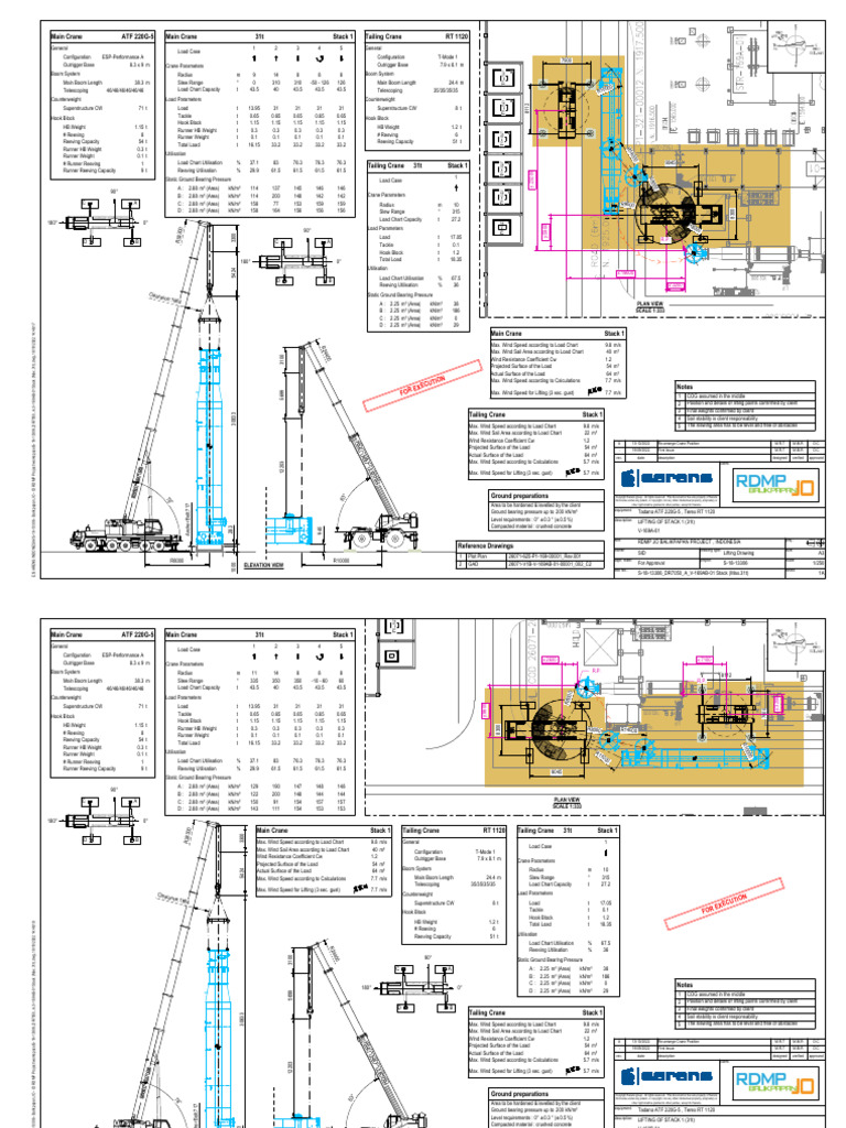 Crane Lifting Plan for Stack 1 | PDF | Crane (Machine) | Mechanical ...