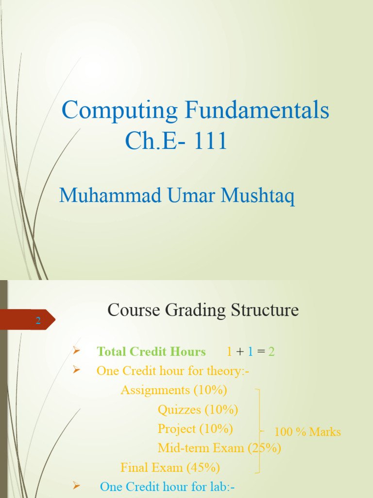 Lecture 2 1 Pdf Microsoft Excel Window Computing